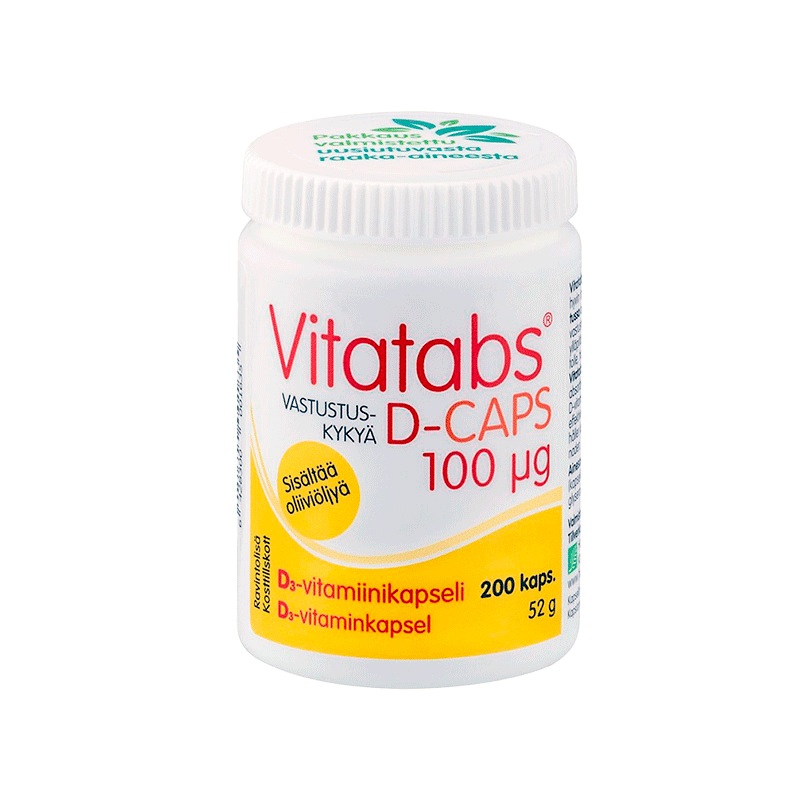 Vitatabs® D-caps 100 µg - vastustuskykyä - Outletapteekki